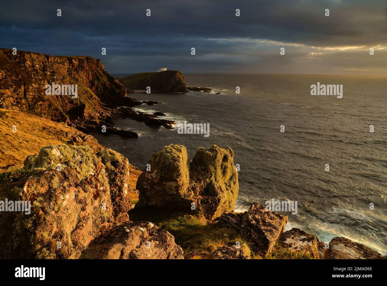 The remote lighthouse at Stoer Head captured at sunset Stock Photo - Alamy