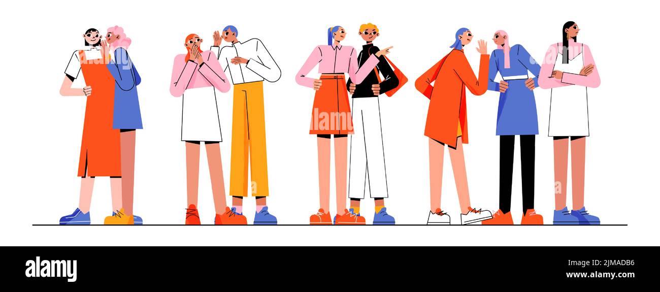People gossiping cartoon hi-res stock photography and images - Alamy