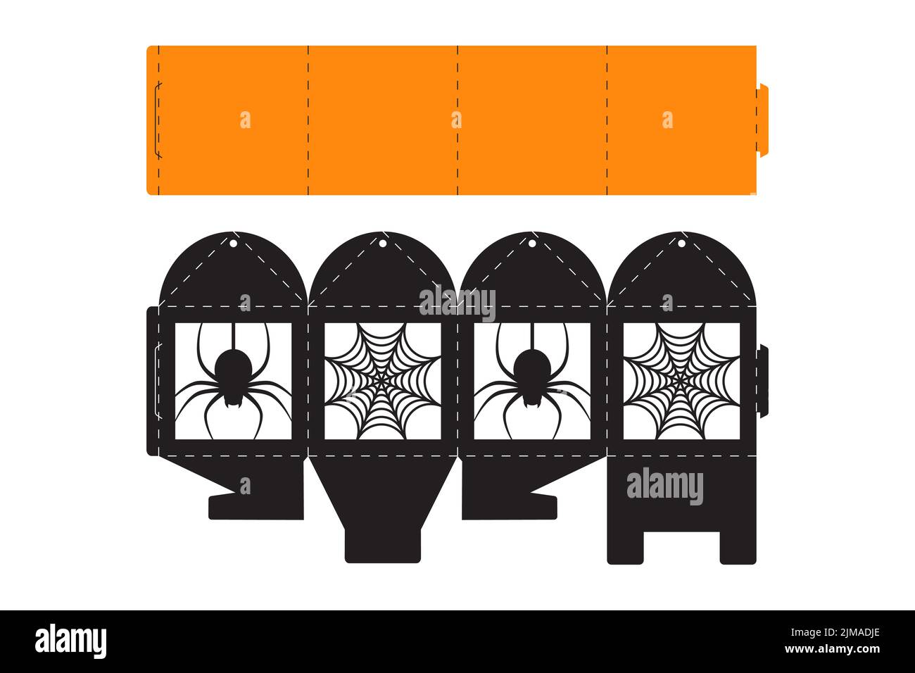 Happy Halloween treat box. Gift party favor box for sweets, candies ...