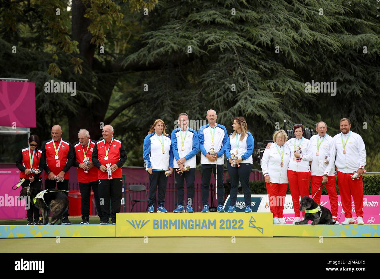 The Podium for the Para Mixed Pairs B2/B3 at Victoria Park on day eight ...
