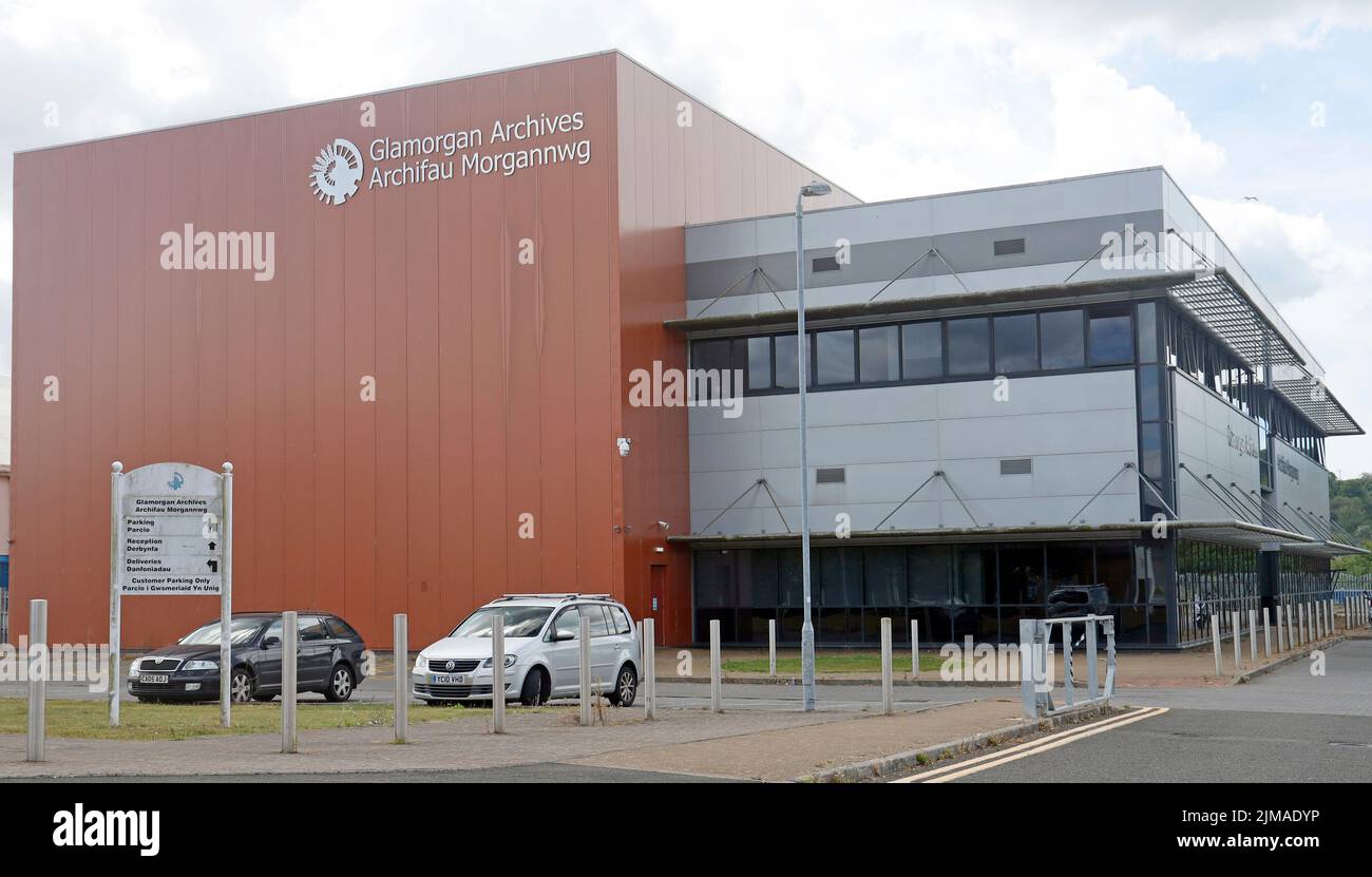 Glamorgan Archives, Leckwith Retail Park, Cardiff Stock Photo - Alamy