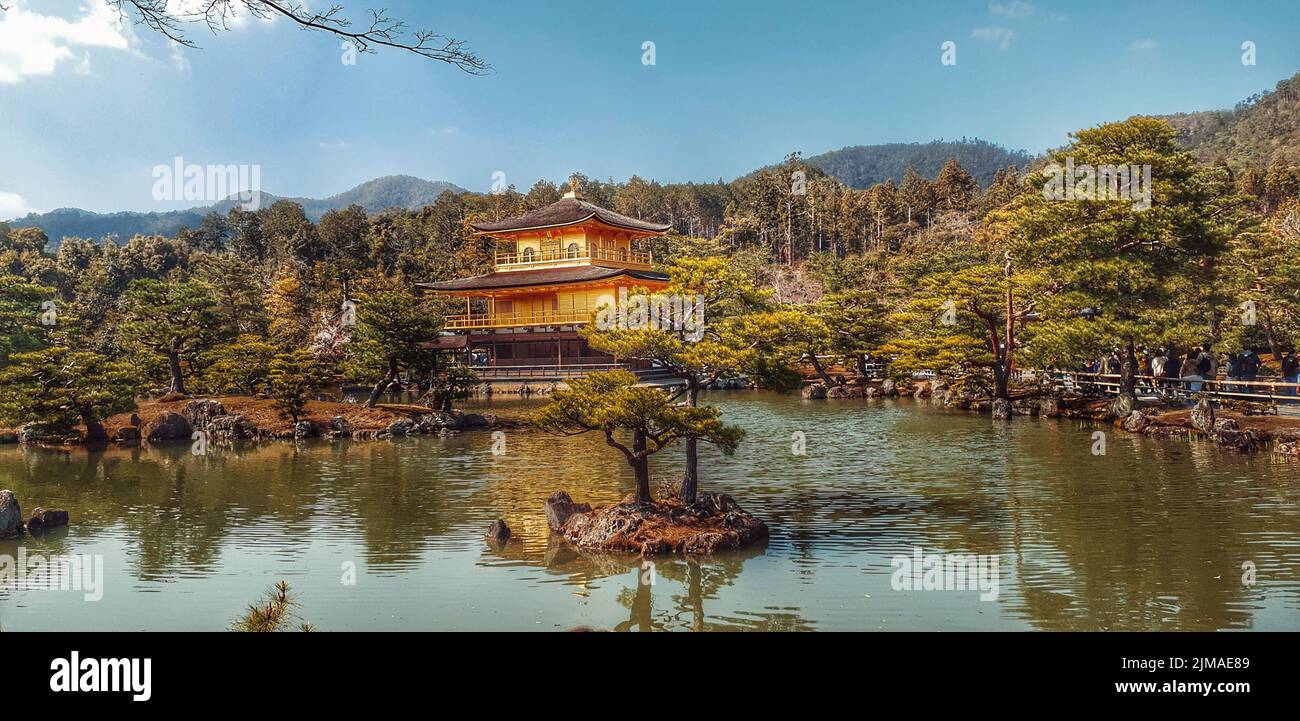 A view of the Golden Castle in Kyoto, Japan Stock Photo - Alamy