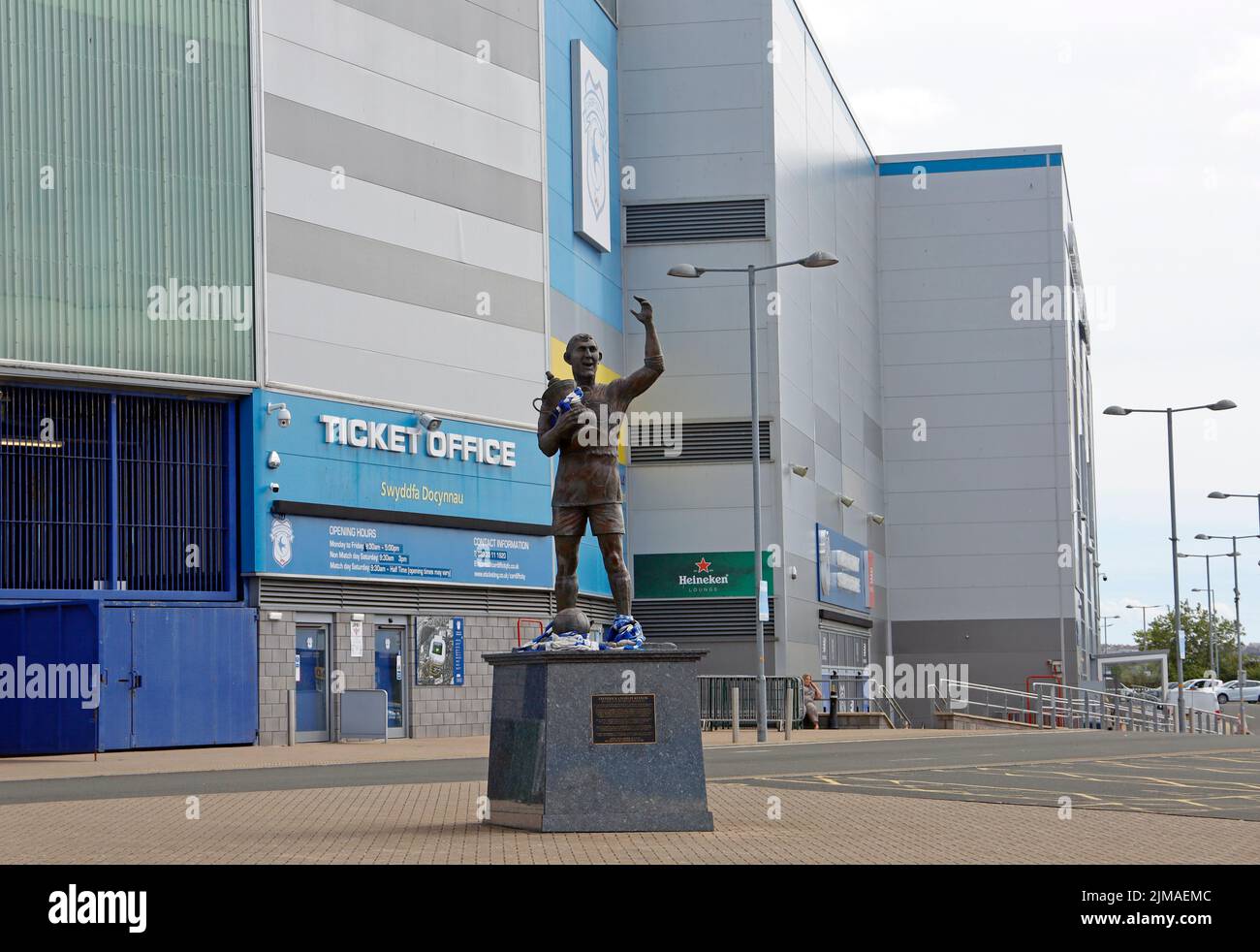 Bronze statue of Frederick Charles Keenor. Cardiff City FC , Cardiff ...