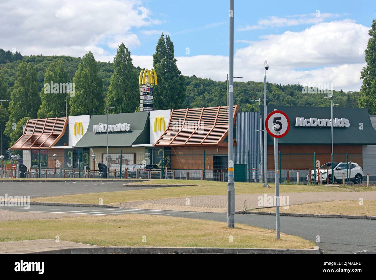 McDonald's drive-through food outlet next to Cardiff Football ground ...