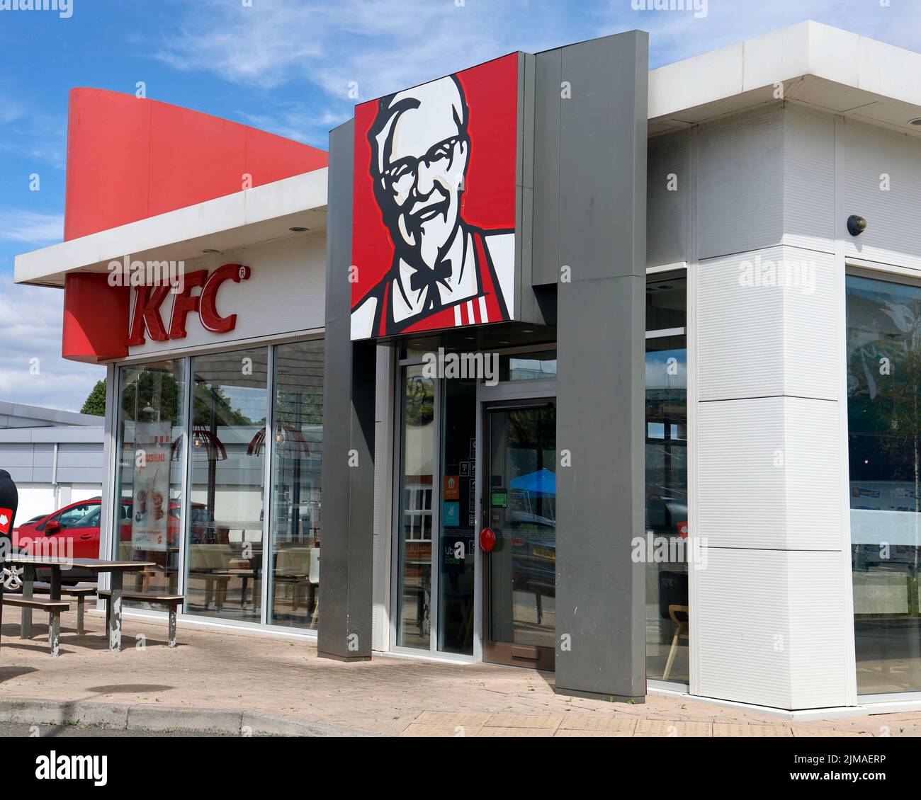 KFC drive-through next to Cardiff Football ground. Leckwith Retail Park ...