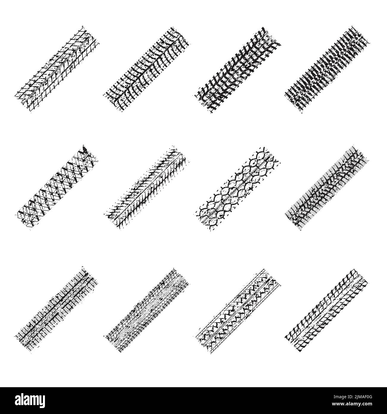 Diagonal grunge tire tracks set Stock Vector Image & Art - Alamy