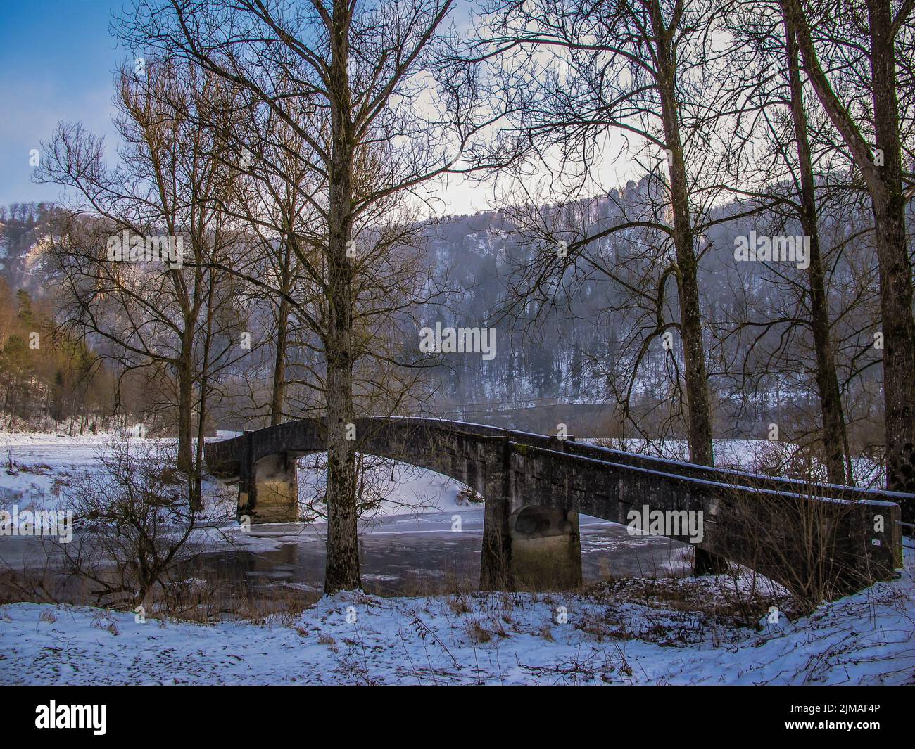 Stone bridge at Beuron - Danube Valley Stock Photo - Alamy