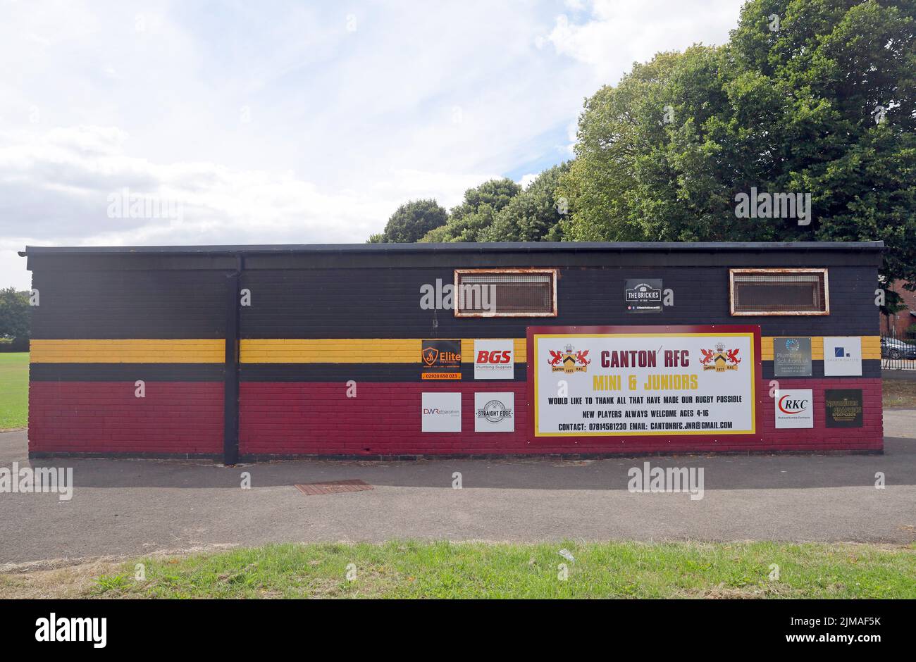 Canton RFC changing room, Jubilee Park, Cardiff Stock Photo - Alamy