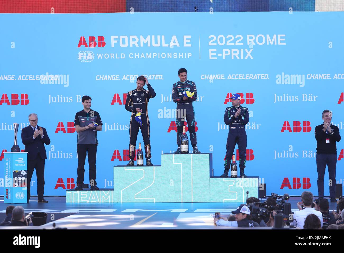 Circuito Cittadino dell'Eur, Rome, Italy - 2022 APRIL 10: Race Podium ...