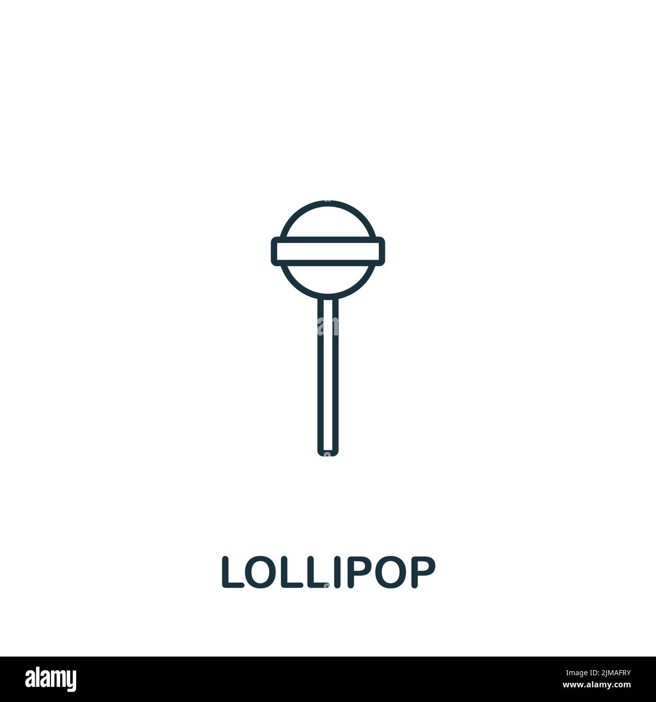 Lollipop icon. Monochrome simple Lollipop icon for templates, web ...