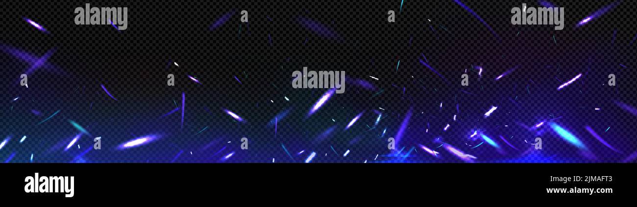 Blue fire sparks overlay effect, magic glow, luminous flying particles ...