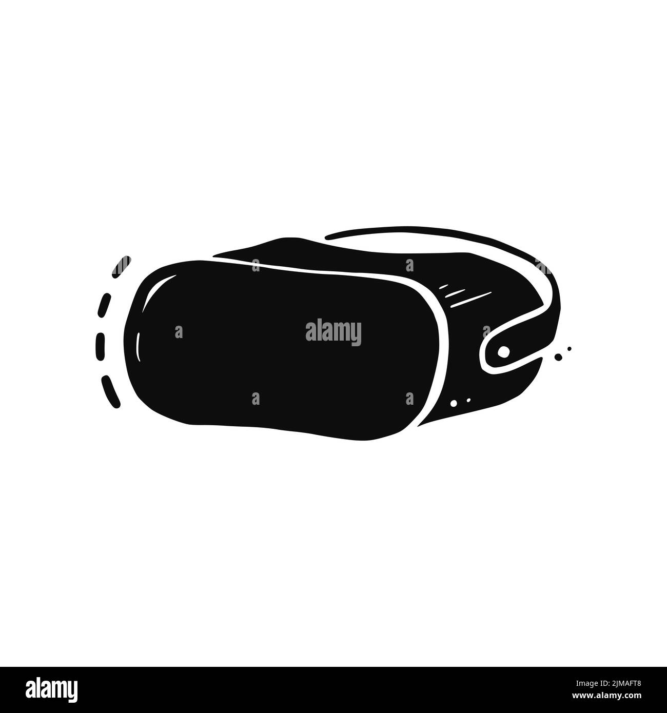 Vr glasses hand drawn doodle element. Sketch line style vr helmet ...