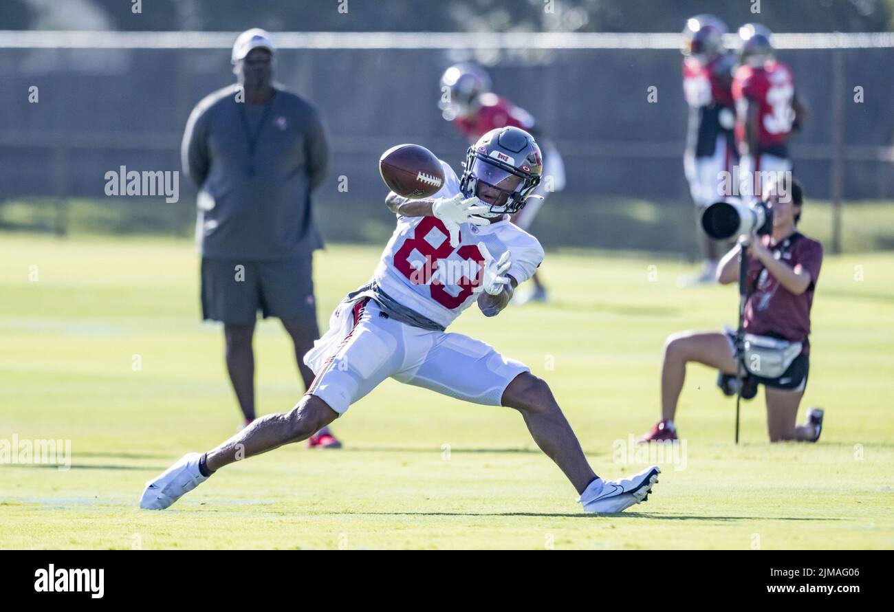 Tampa, United States. 05th Aug, 2022. Wide receiver Deven Thompkins ...