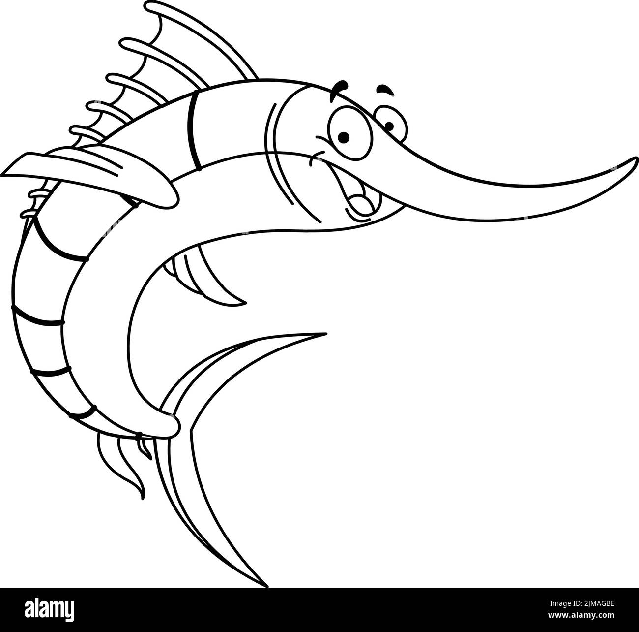 Sword fish cartoon illustration hi-res stock photography and images - Alamy