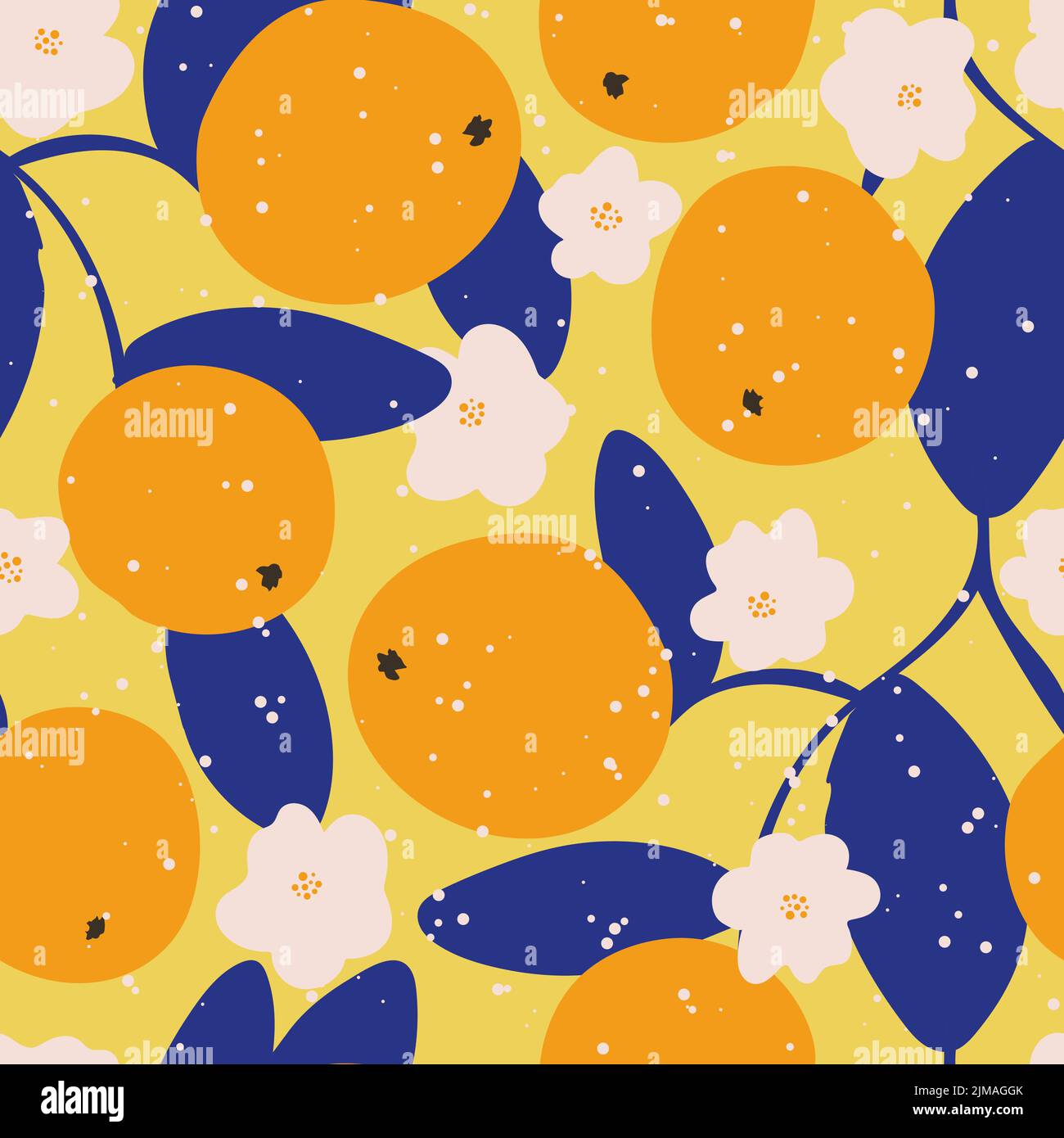 Citrus flowers and fruits seamless pattern Stock Vector Image & Art - Alamy