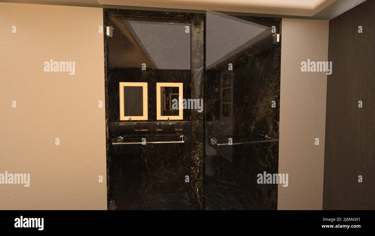 3D-illustration of an empty hotel room from vacation Stock Photo - Alamy