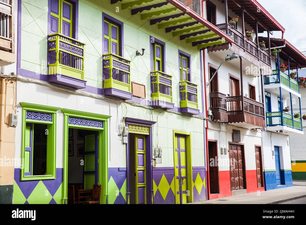 Beautiful buildings at the colonial town of Jardin in the Southwestern ...