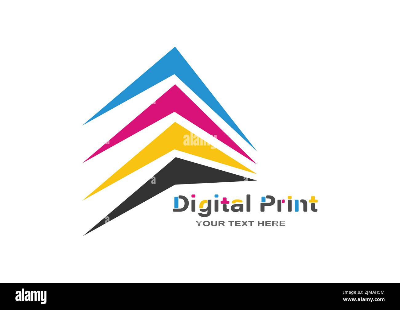 Digital printing or photo printing. Vector template of a logo, sticker ...