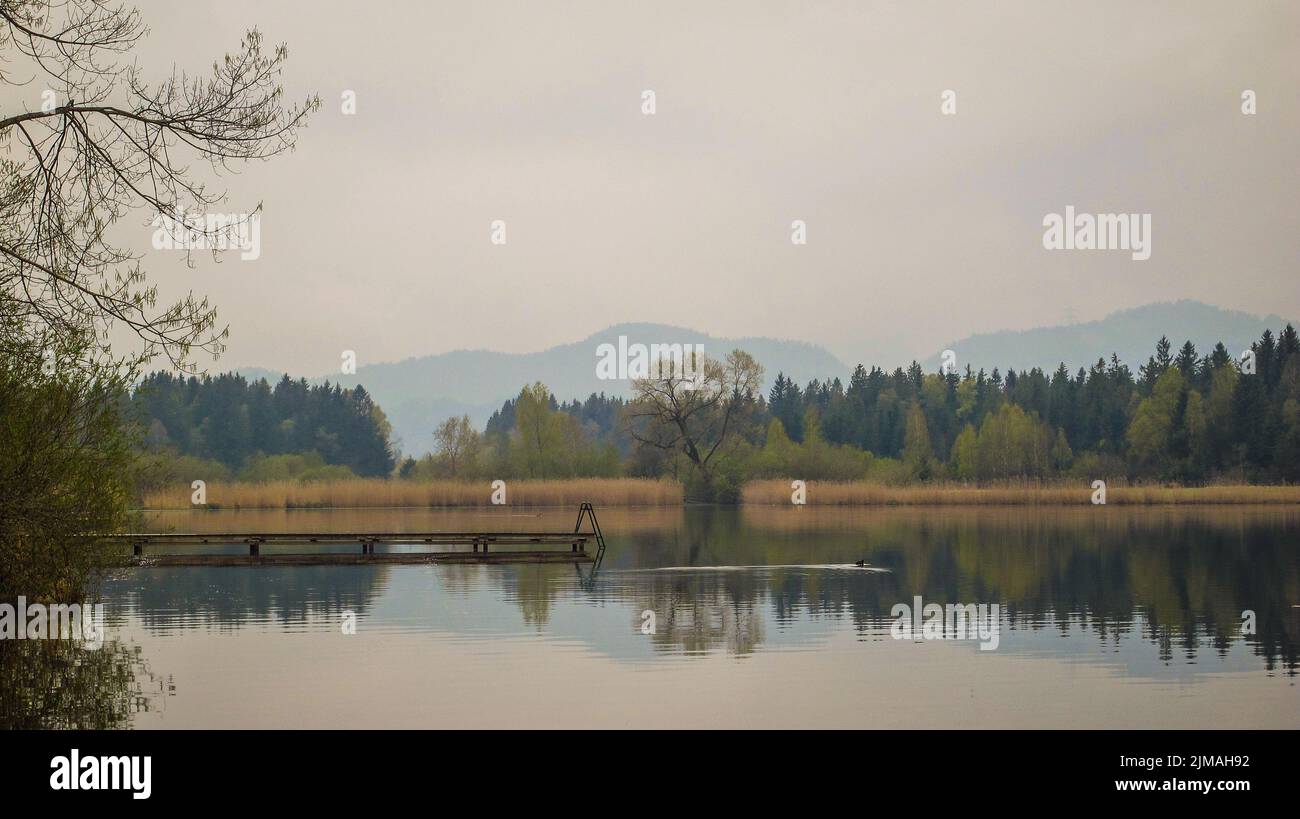 Landscape in Bavaria - Lake Hopfensee - AllgÃ¤u Stock Photo - Alamy