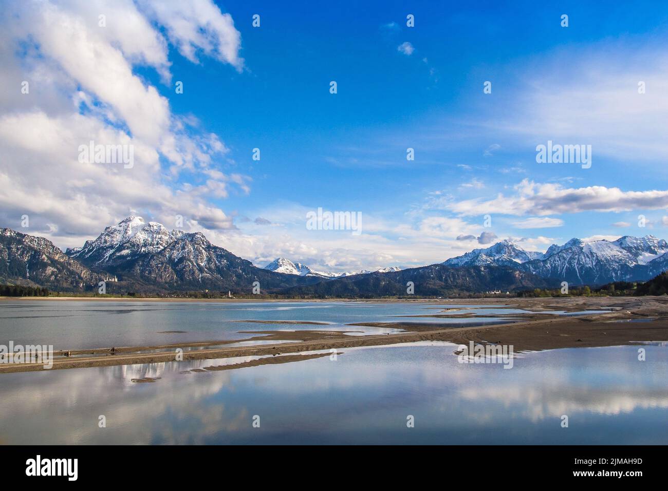 Landscape in Bavaria - Lake Forggensee - AllgÃ¤u Stock Photo - Alamy