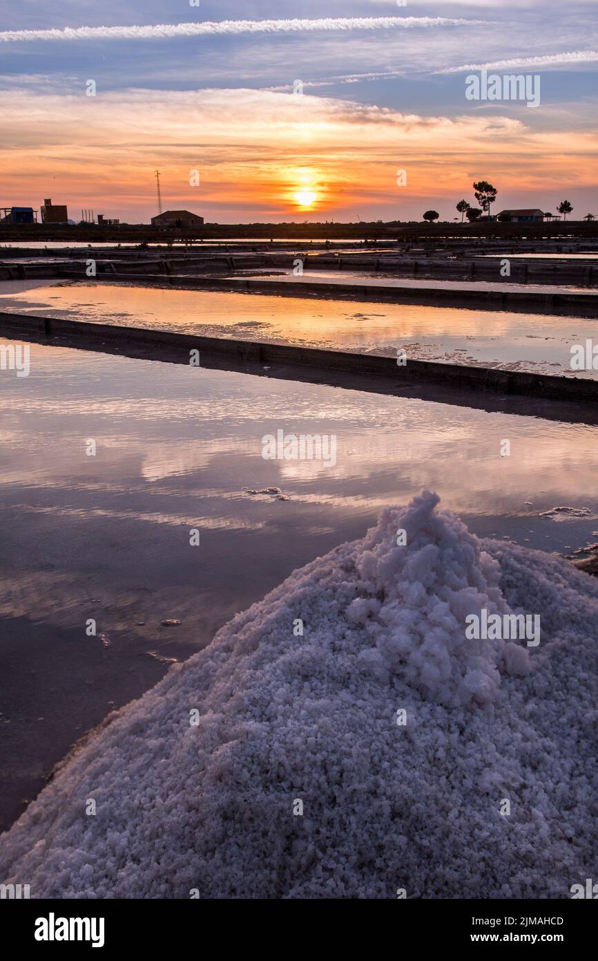 Extraction of sea salt in Aveiro, Portugal Stock Photo - Alamy