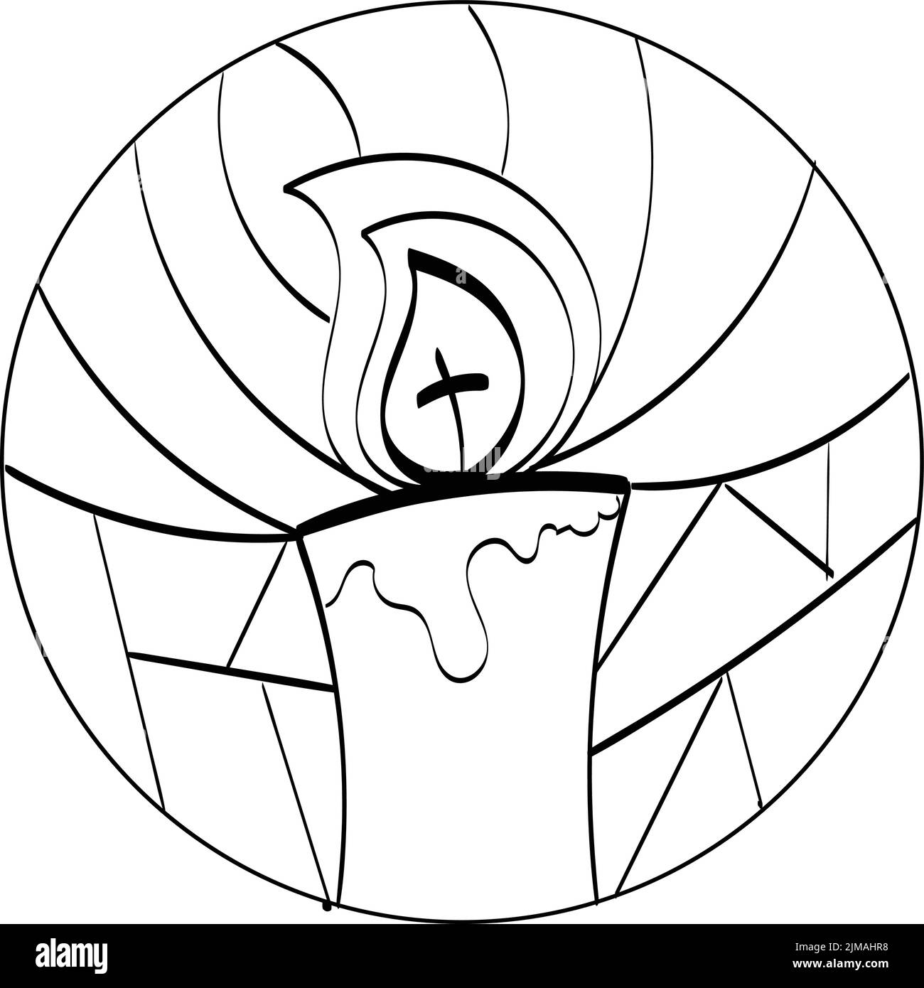 Christian Art Stained Glass Design For Print Or Use As Poster Card Flyer Or T Shirt Stock