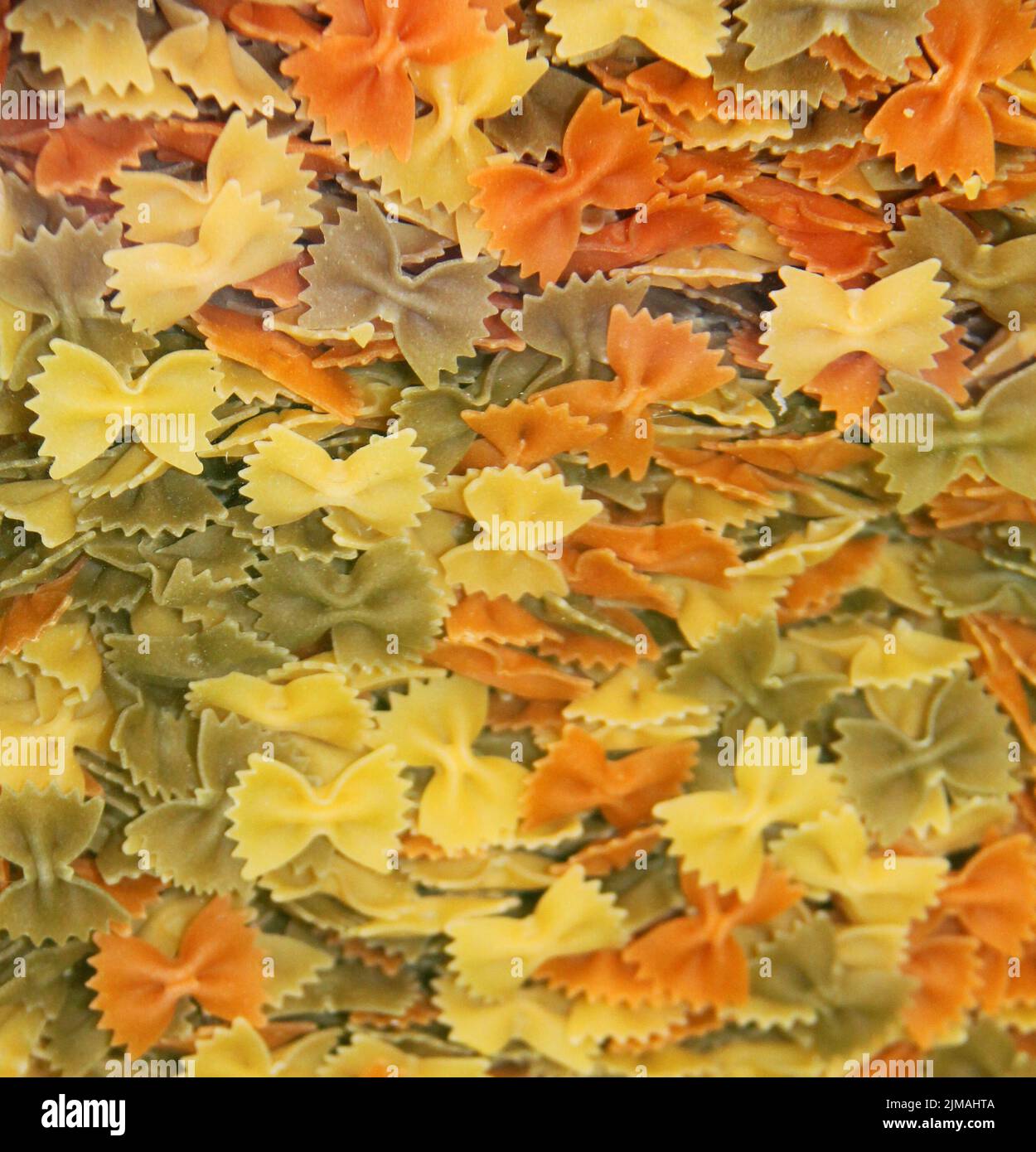 A Background Image of Colourful Farfalle Butterfly Pasta Stock Photo ...