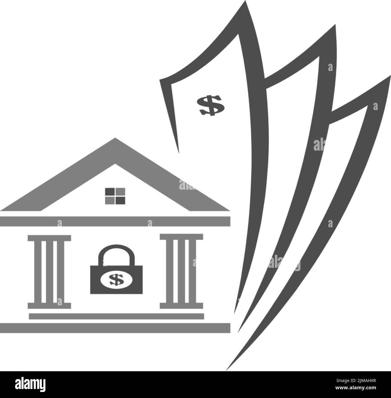 financial center logo design vector illustration icon Stock Vector ...