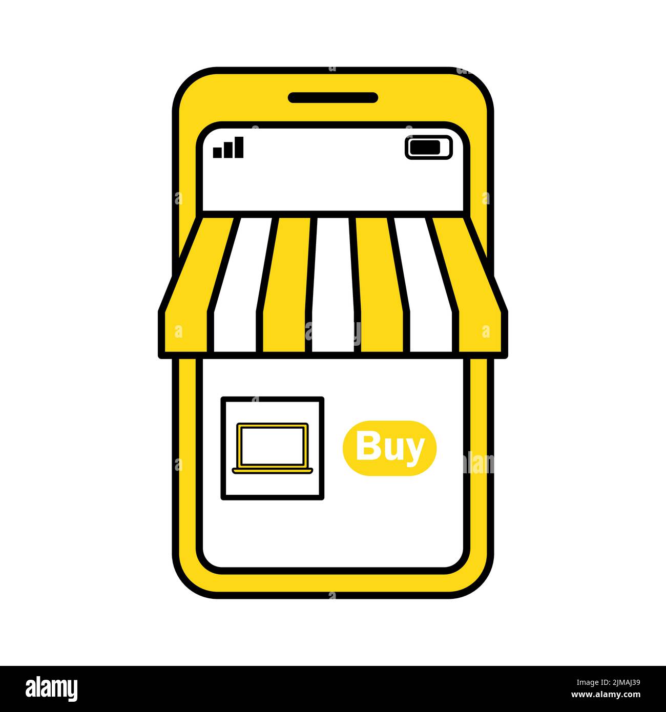Online shopping store on smartphone. Digital marketing, online buying ...