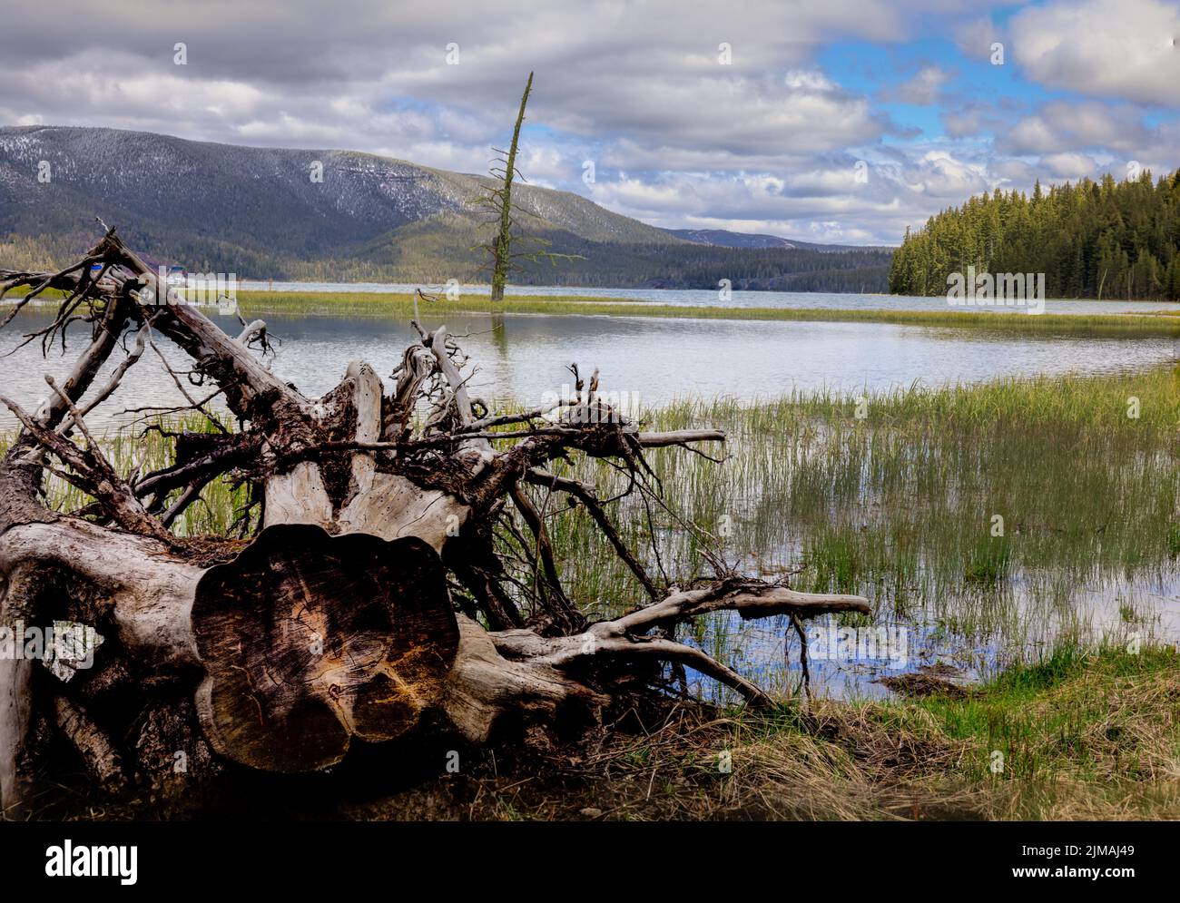 A stunning view of Lake Paulina in Oregon, United States Stock Photo ...
