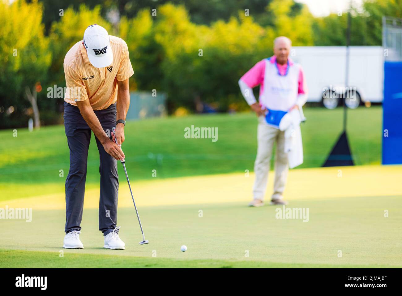 August 4, 2022: Matthew NeSmith putts for birdie to finish four under ...