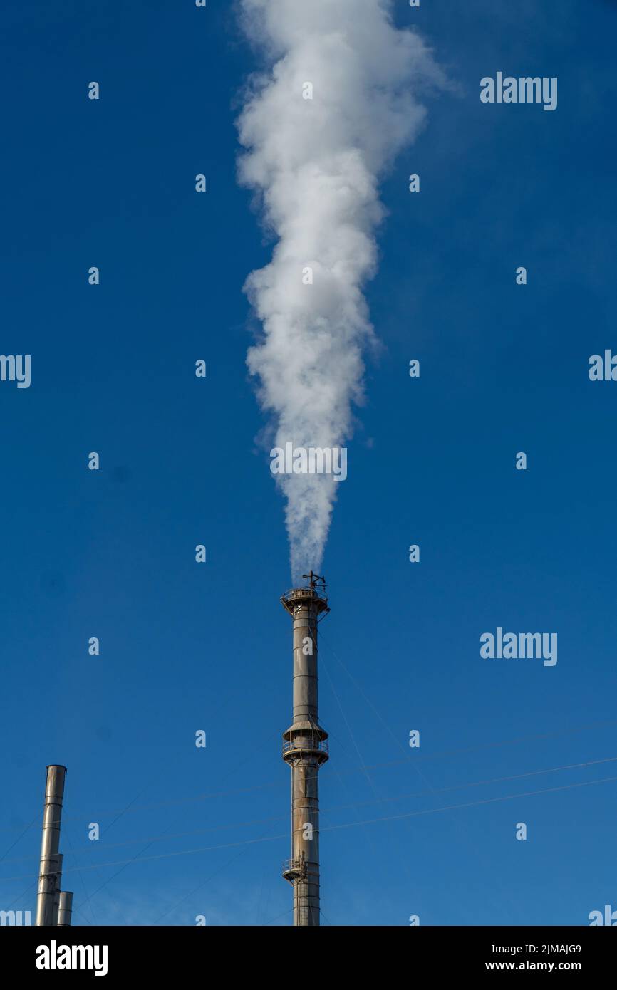 Smoke coming out metal pipe hi-res stock photography and images - Alamy