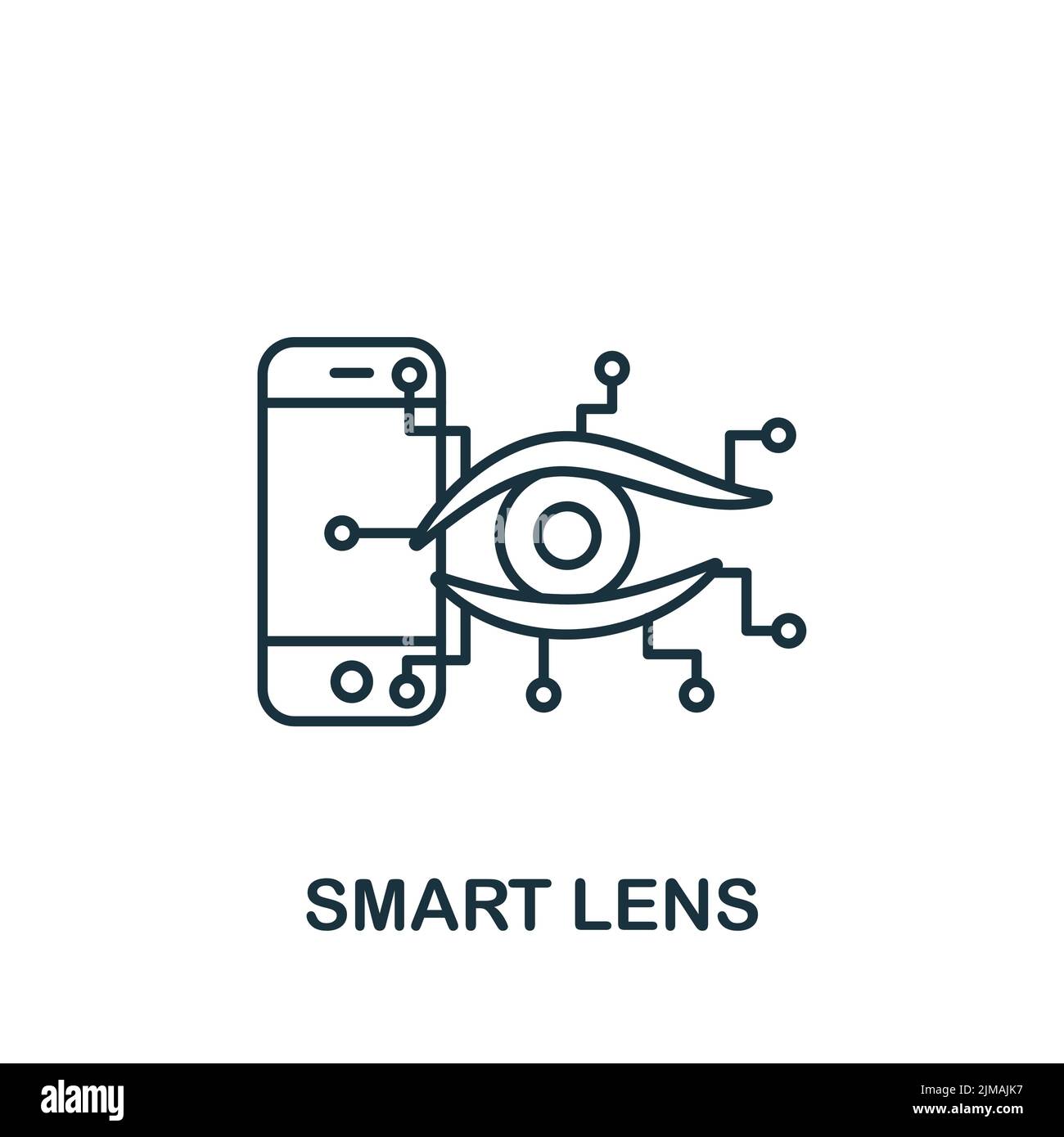 Smart Lens Icon Monochrome Simple Artificial Intelligence Icon For Templates Web Design And