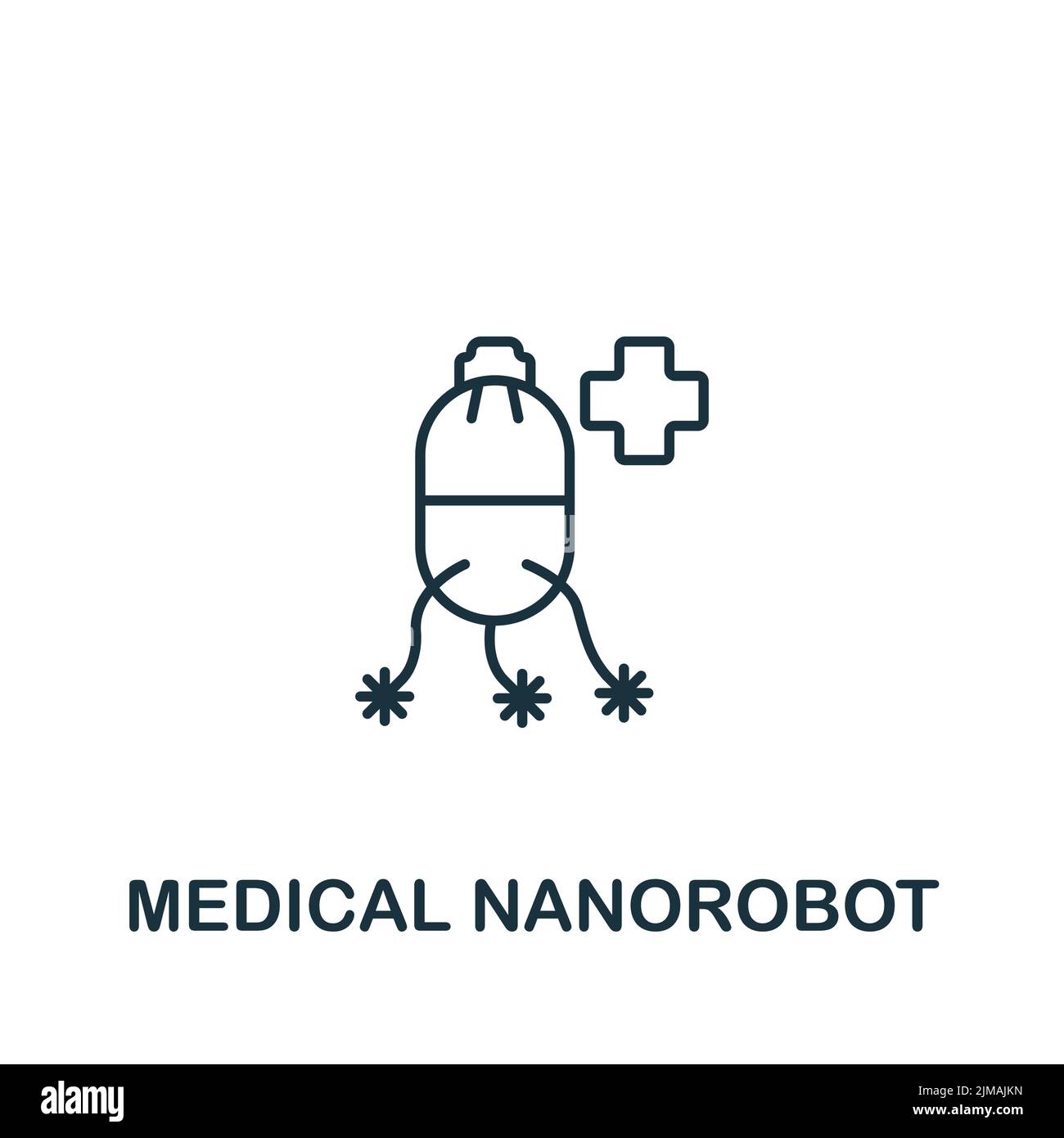 Medical Nanorobot icon. Monochrome simple Artificial Intelligence icon ... Medical Nanorobot icon. Monochrome simple Artificial Intelligence icon ...