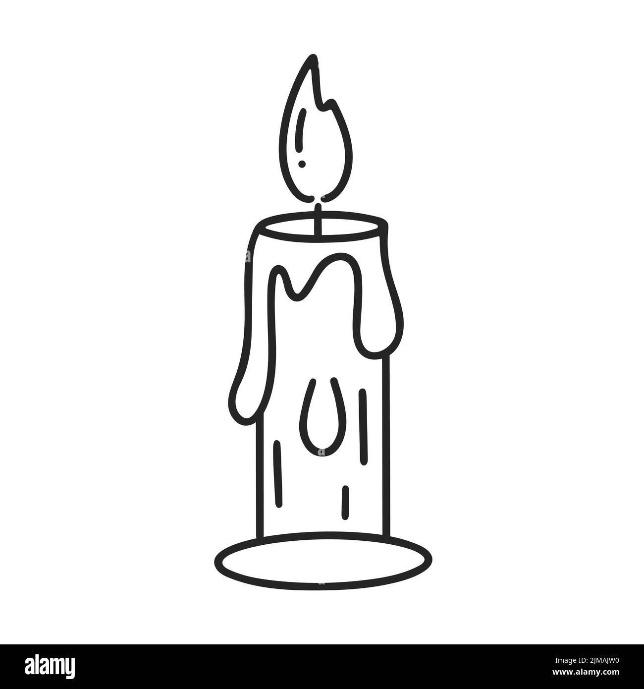 Candle icon simple element Black and White Stock Photos & Images - Alamy
