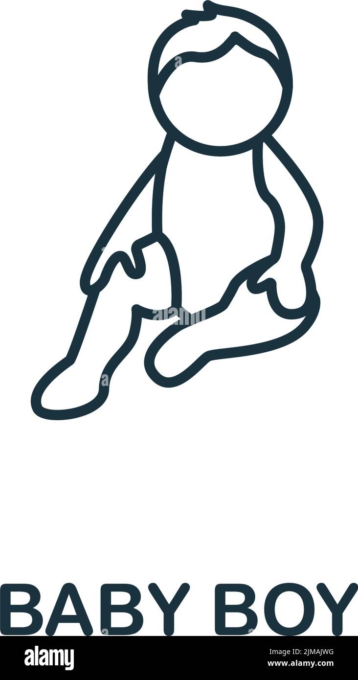 Baby Boy icon. Monochrome simple Baby Boy icon for templates, web ...