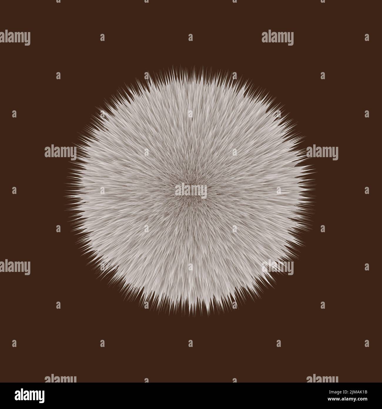 Brown Fluffy Vector Hair Ball Stock Photo - Alamy
