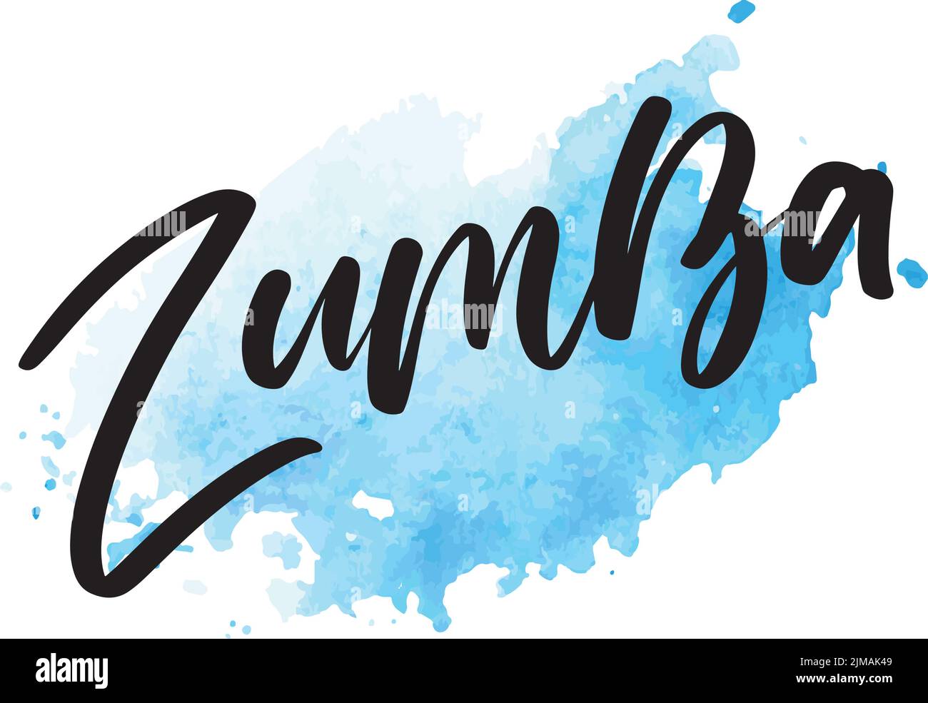 Zumba dance studio text. Calligraphy word banner design. Aerobic ...