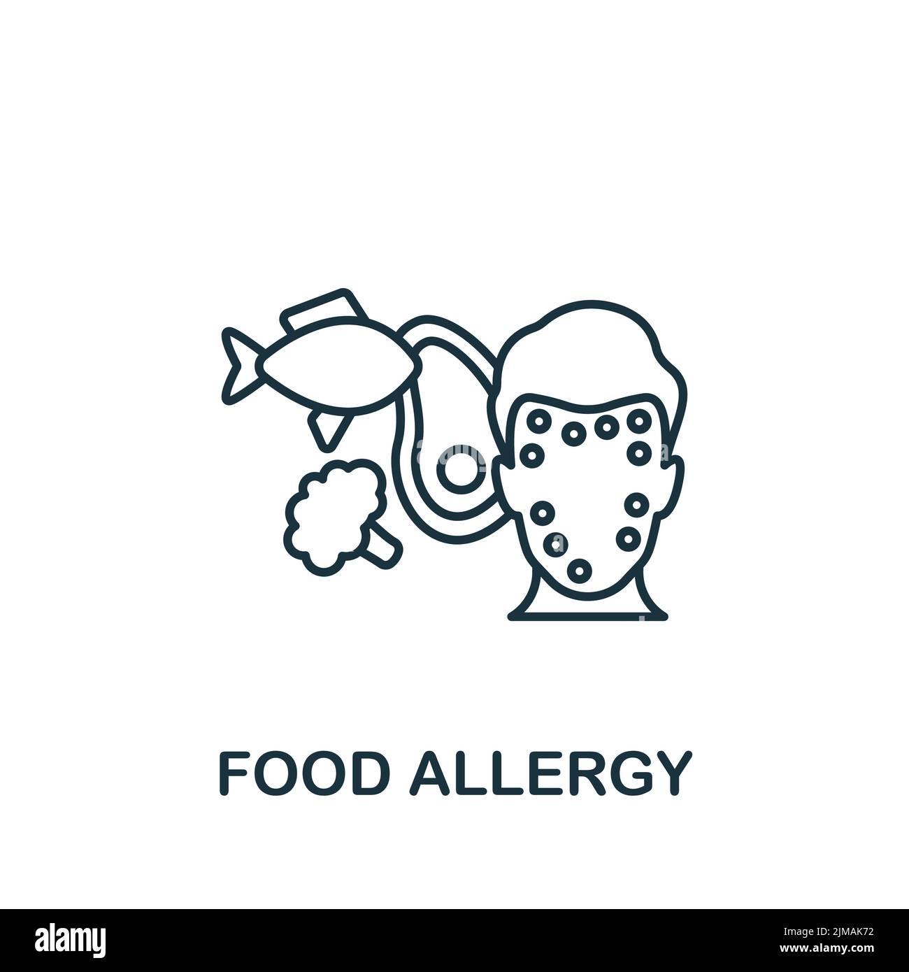 Food Allergy icon. Monochrome simple Allergy icon for templates, web ...
