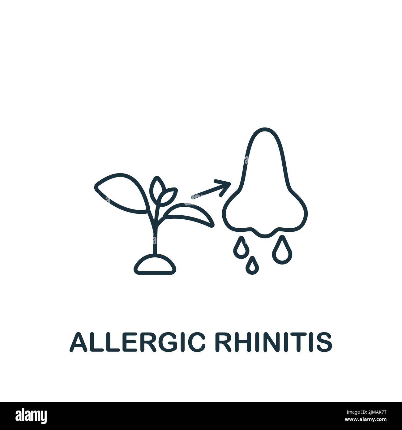 Allergic Rhinitis Icon Monochrome Simple Allergy Icon For Templates