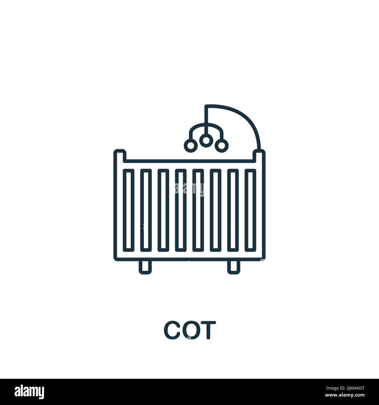 Cot icon. Monochrome simple Cot icon for templates, web design and ...