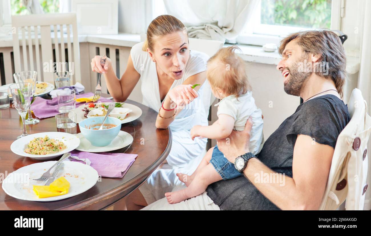 Happy family parents hi-res stock photography and images - Alamy