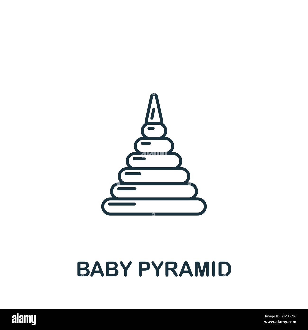 Baby Pyramid icon. Monochrome simple Baby Pyramid icon for templates ...