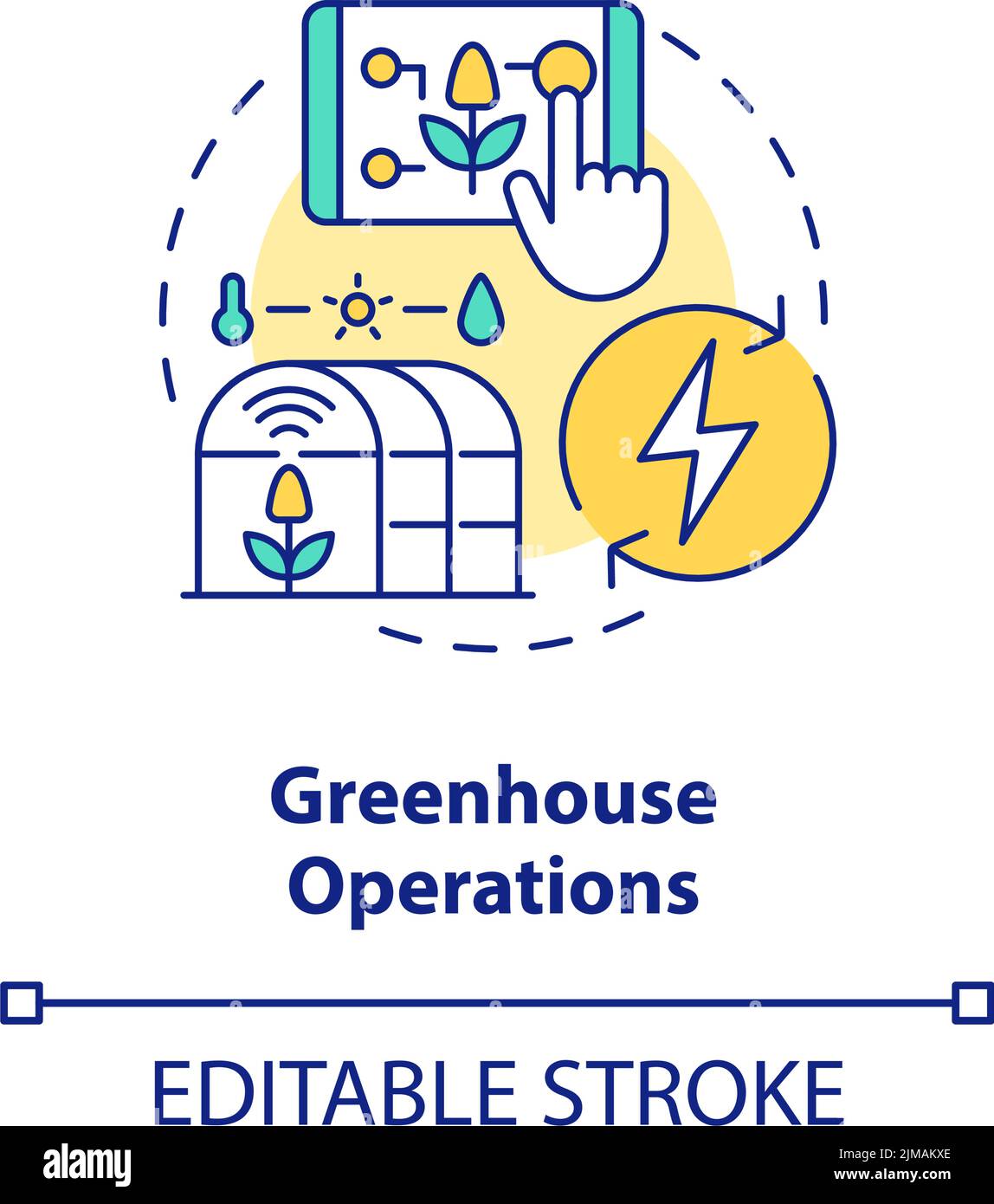 Greenhouse operations concept icon Stock Vector Image & Art - Alamy