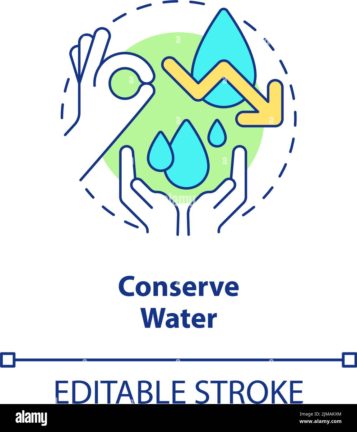 Conserve water concept icon Stock Vector Image & Art - Alamy