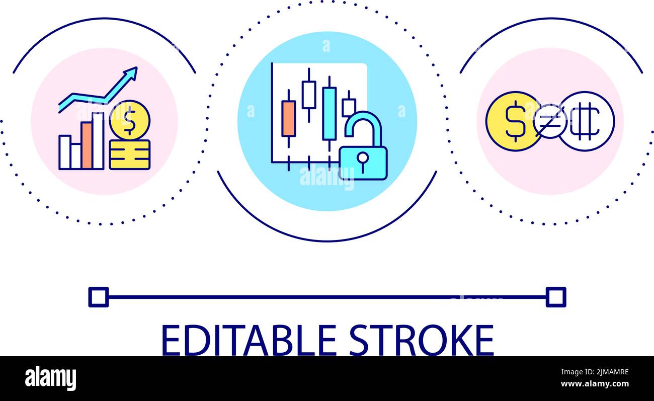 Open stock market loop concept icon Stock Vector Image & Art - Alamy