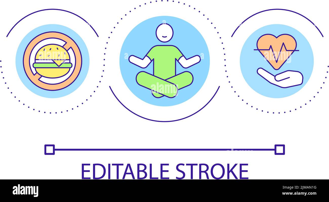 Healthy lifestyle loop concept icon Stock Vector Image & Art - Alamy