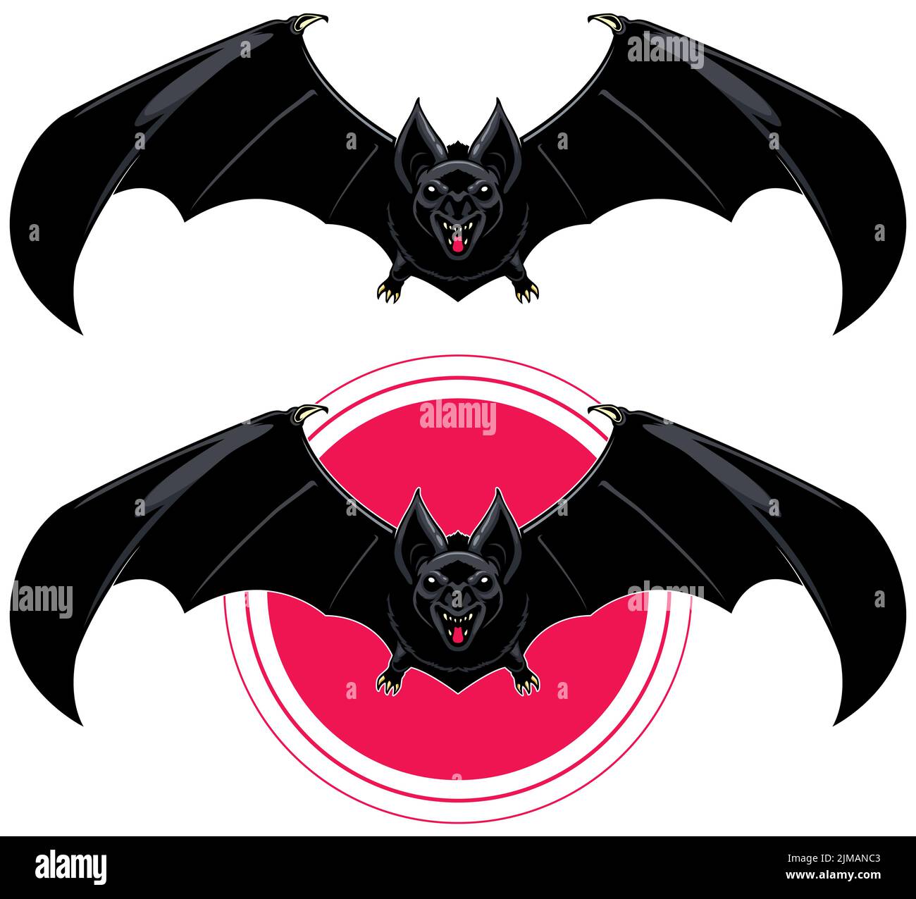 Bat Black Mascot Stock Vector Image & Art - Alamy