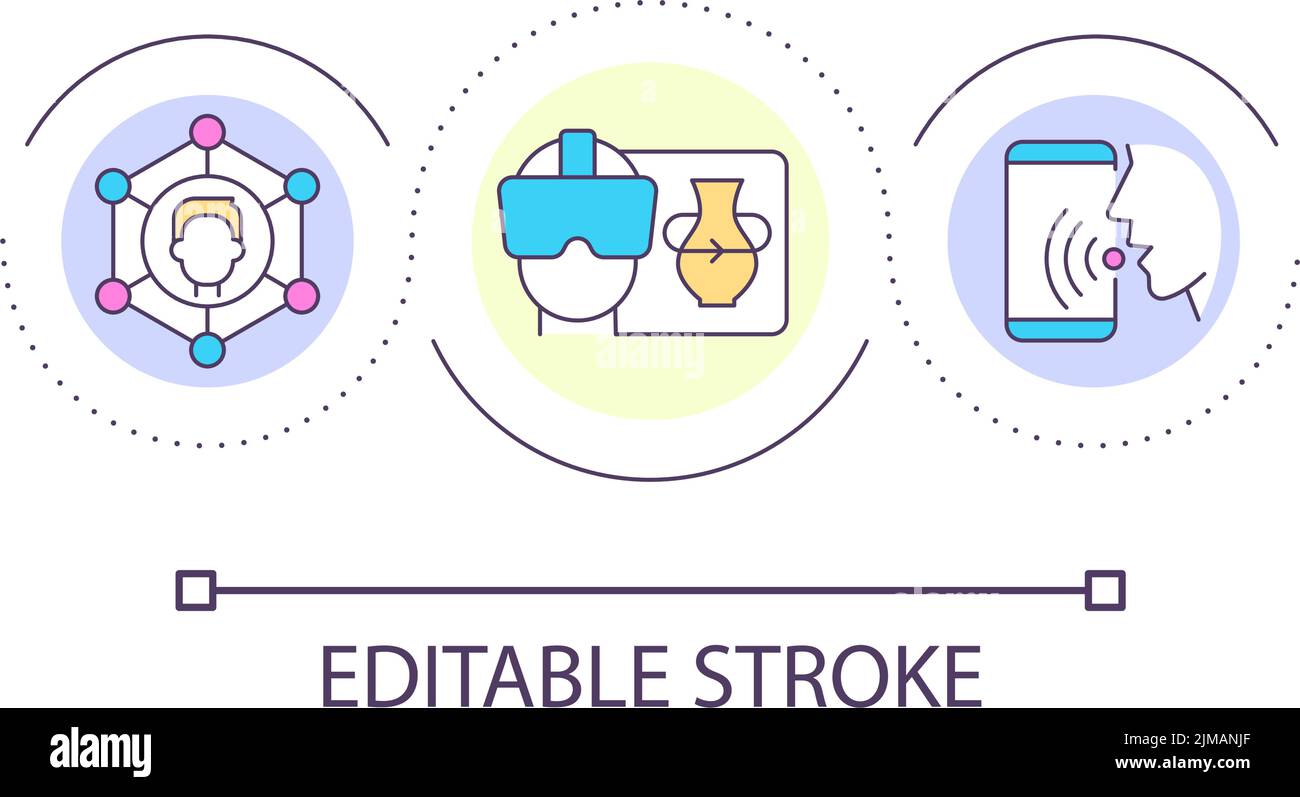 Technology for easier life loop concept icon Stock Vector Image & Art ...