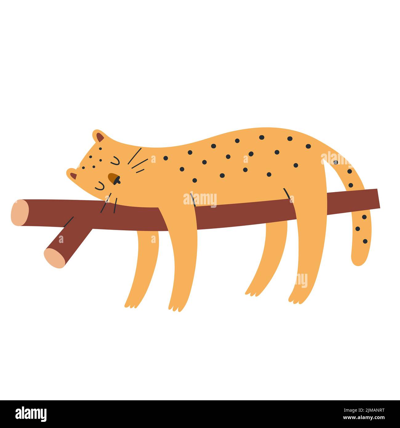 Leopard lying in tree Stock Vector Images - Alamy
